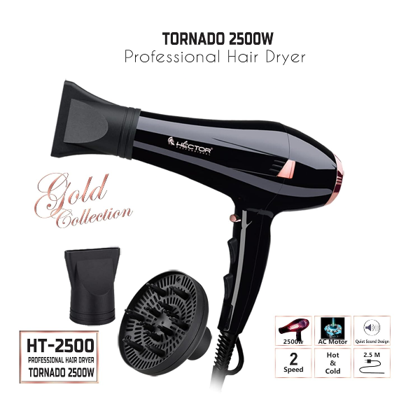 Buy Hector Professional 2500 Wt Tornado Hair Dryer Black – Prybeauty